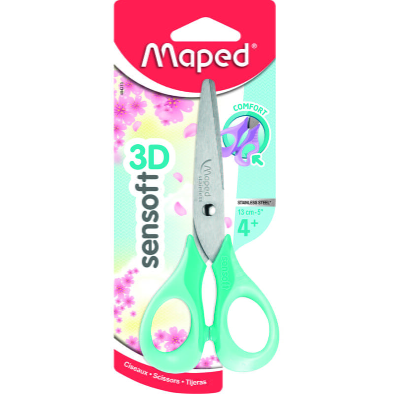 Maped Sensoft Kids Scissors Ages 4+ Assorted Pastel 13cm Stationery Today